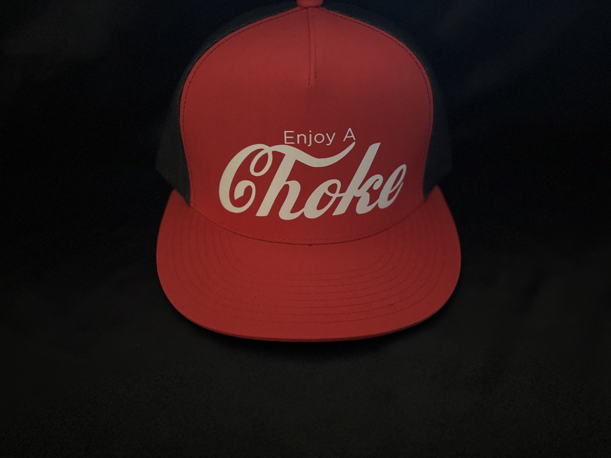 Enjoy a Choke Hat Red – Baggerboy Customs